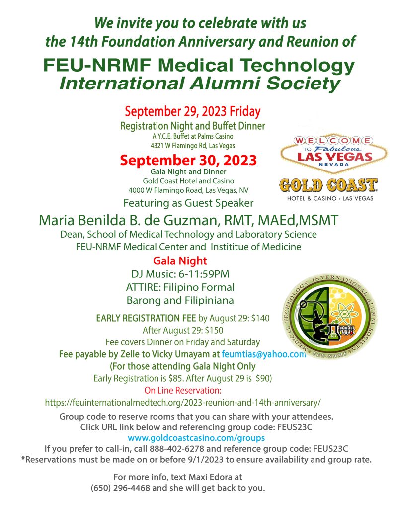 FEU-NRMF Med Tech International Alumni Society – Where all MT Tams meet!